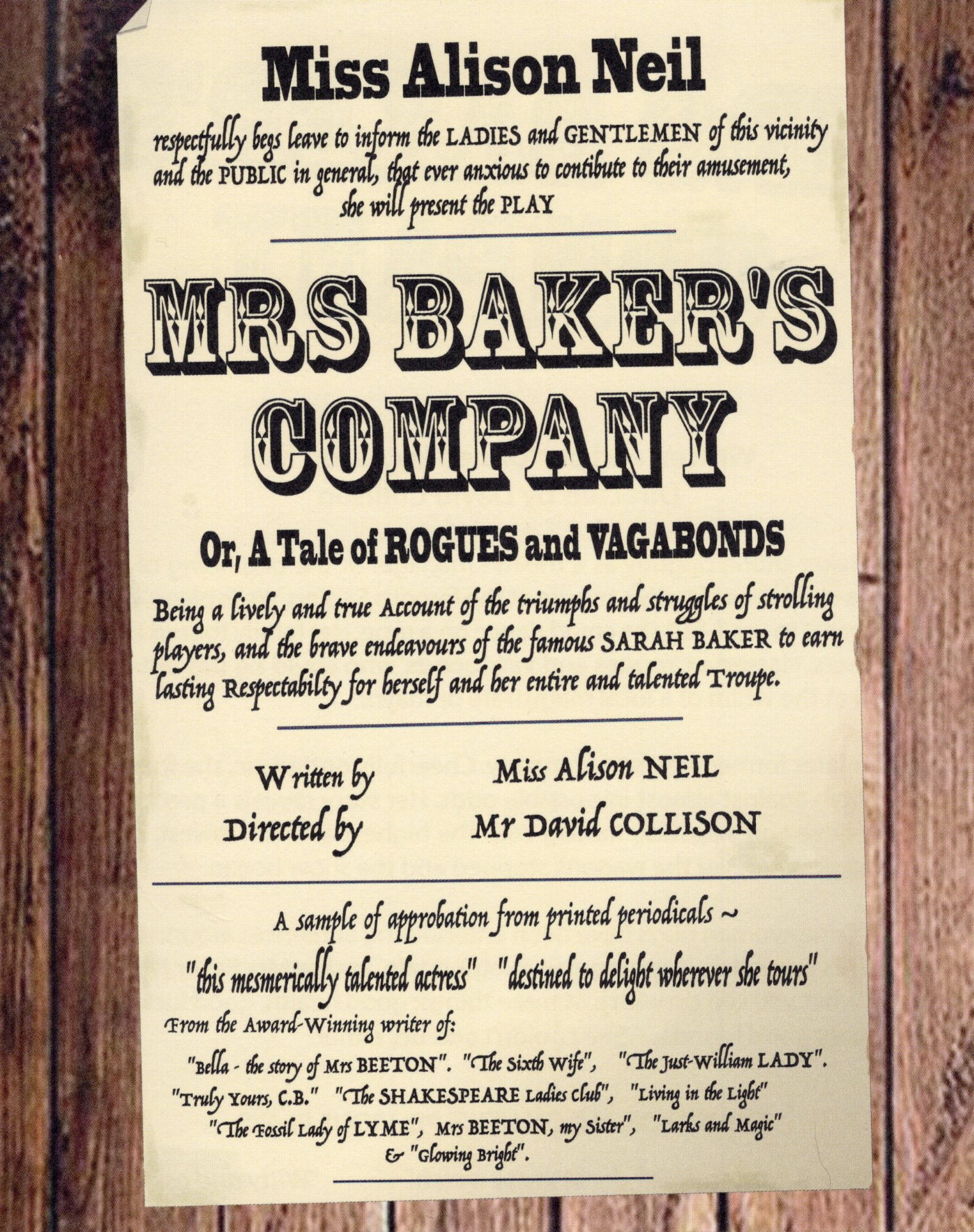 Mrs Baker’s Company – Minchinhampton Market House